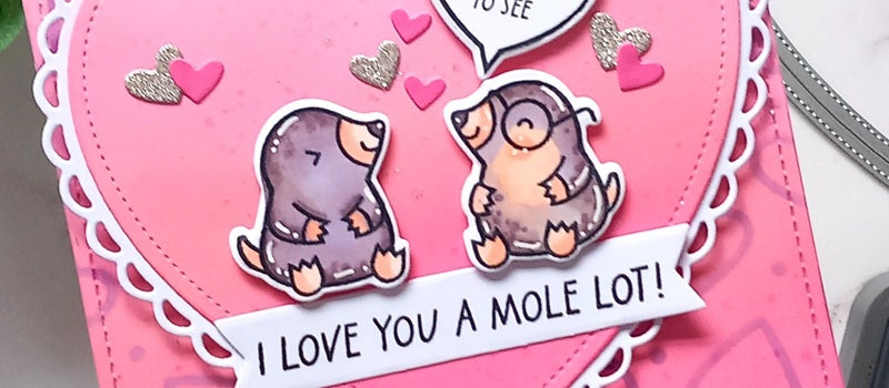 Mole-Inspired Valentine’s Day Card | Lawn Fawn Cardmaking Tutorial ...
