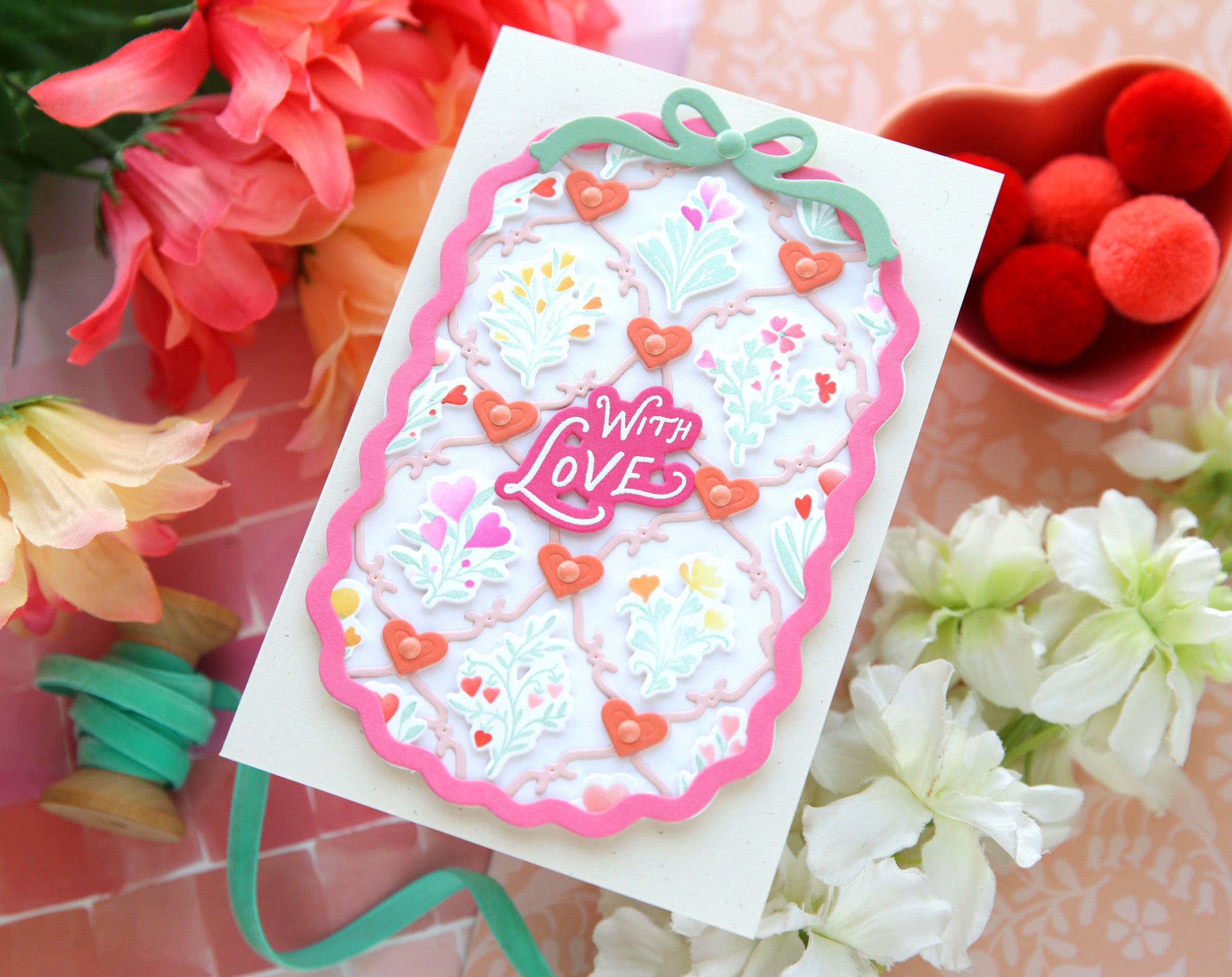GT Bitty Blooming Hearts Stamp and Stencil – Seven Hills Crafts