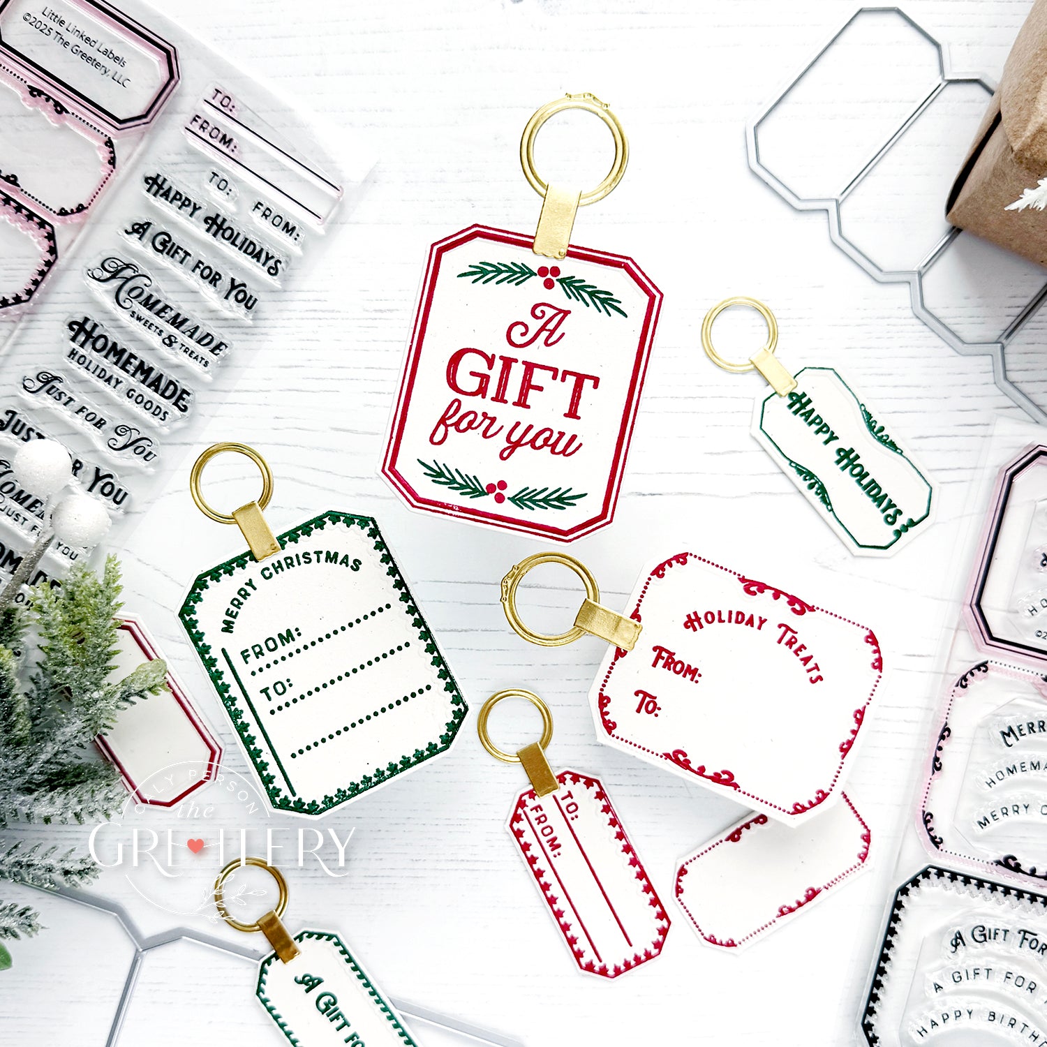 GT Large Linked Labels Stamp – Seven Hills Crafts