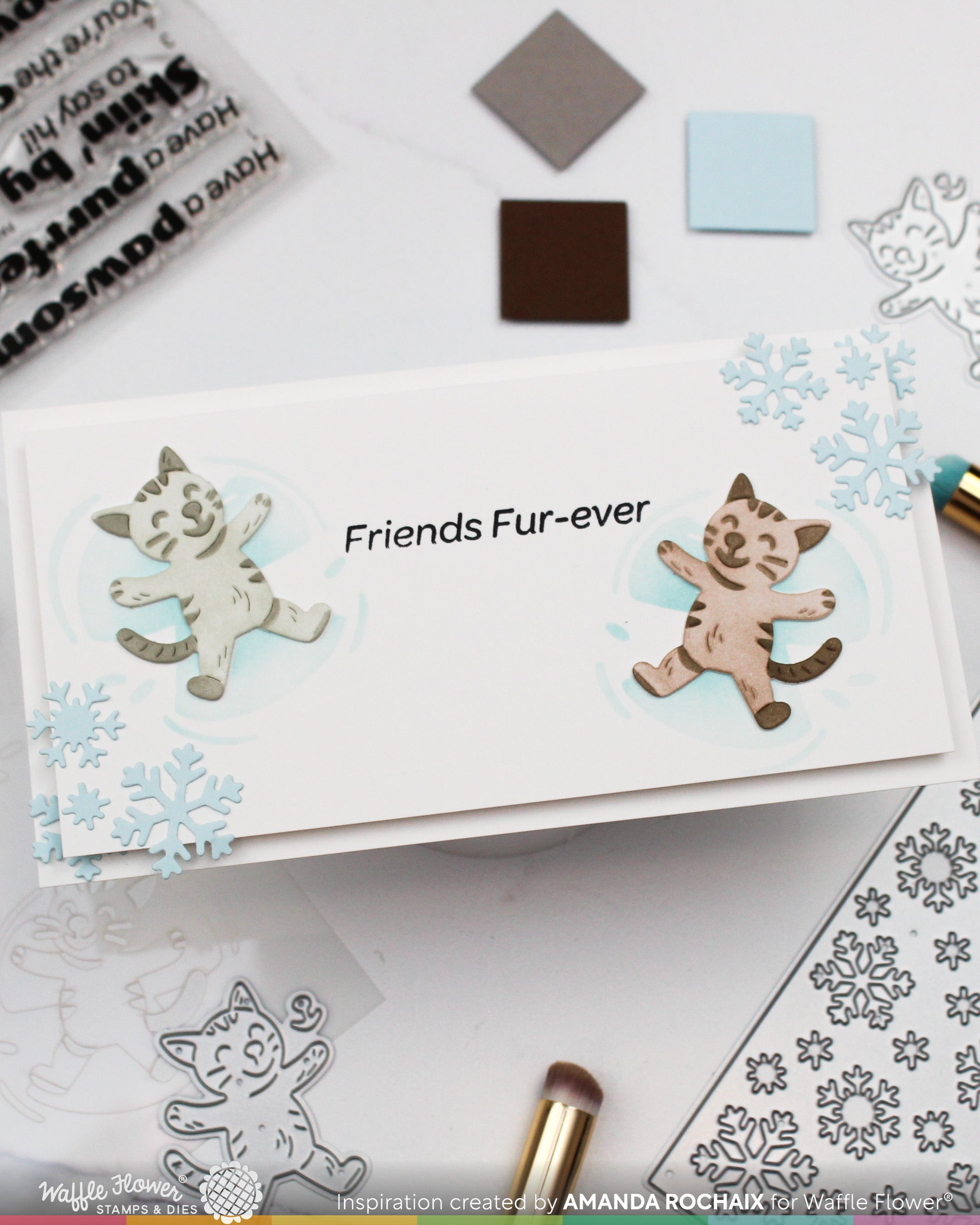 WF Snow Angel Cat Duo Die-n-Stencil – Seven Hills Crafts