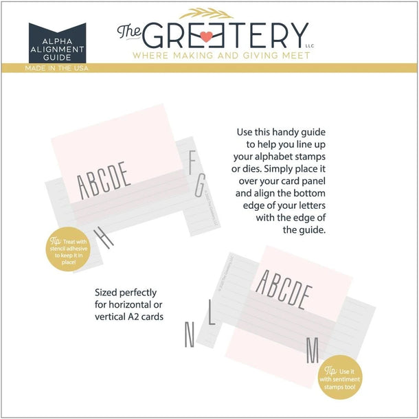 Alpha Alignment Guide – Seven Hills Crafts