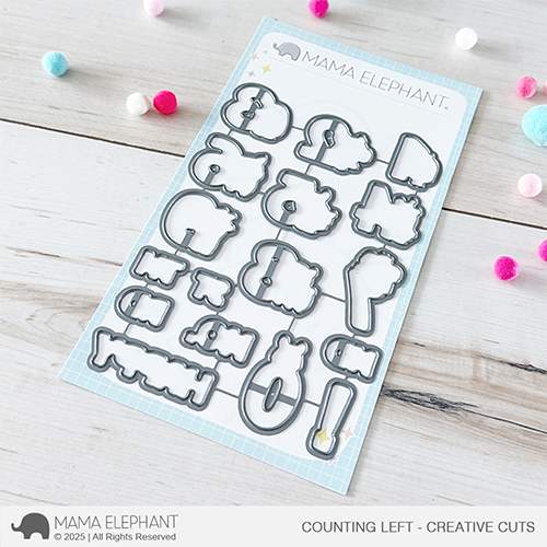 Mama Elephant Counting Left Die – Seven Hills Crafts