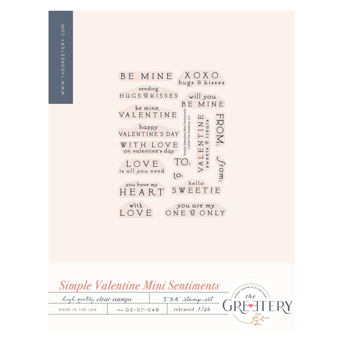 GT Simple Valentine Mini Sentiments Stamp – Seven Hills Crafts