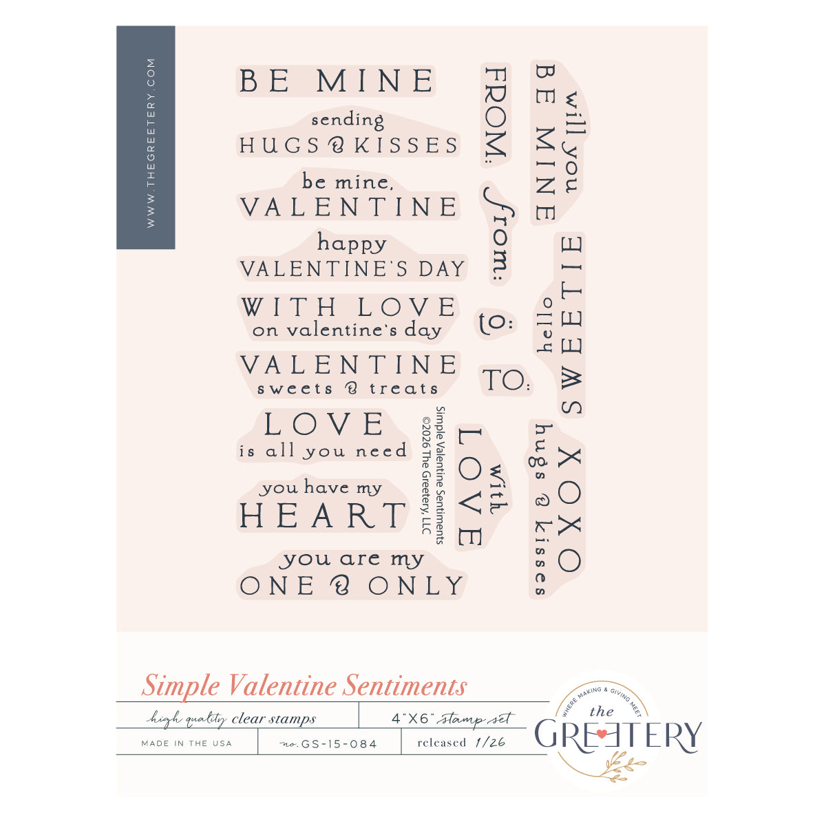 GT Simple Valentine Sentiments Stamp – Seven Hills Crafts