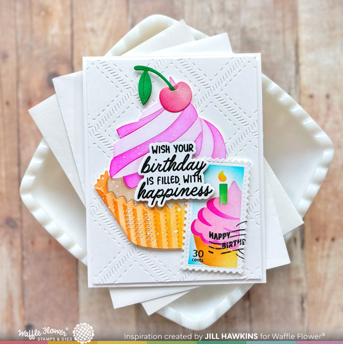 Waffle Flower Crafts Hey Cupcake Sentiments Stamp and Die Combo – Seven ...