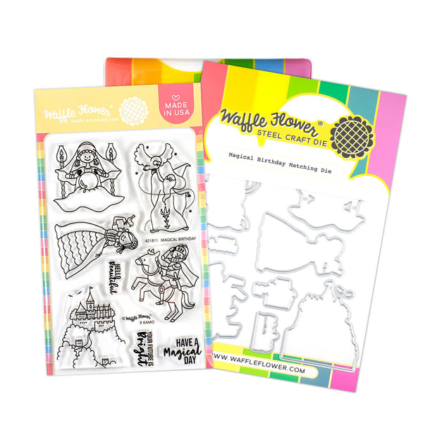 Waffle Flower Crafts Magical Birthday Stamp and Die Combo – Seven Hills ...